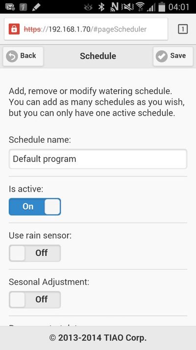 TIAO Smart Sprinkler Pi Controller User Manual - TIAO's Wiki